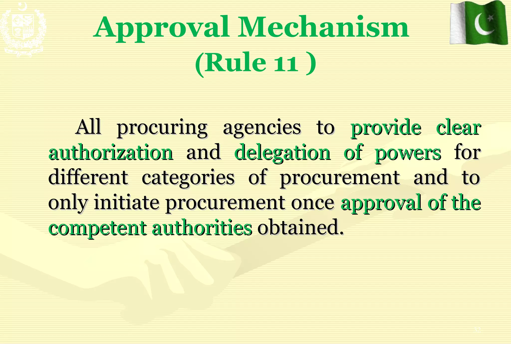 PUBLIC PROCUREMENT REGIME & AN OVERVIEW OF PUBLIC PROCUREMENT RULES ...