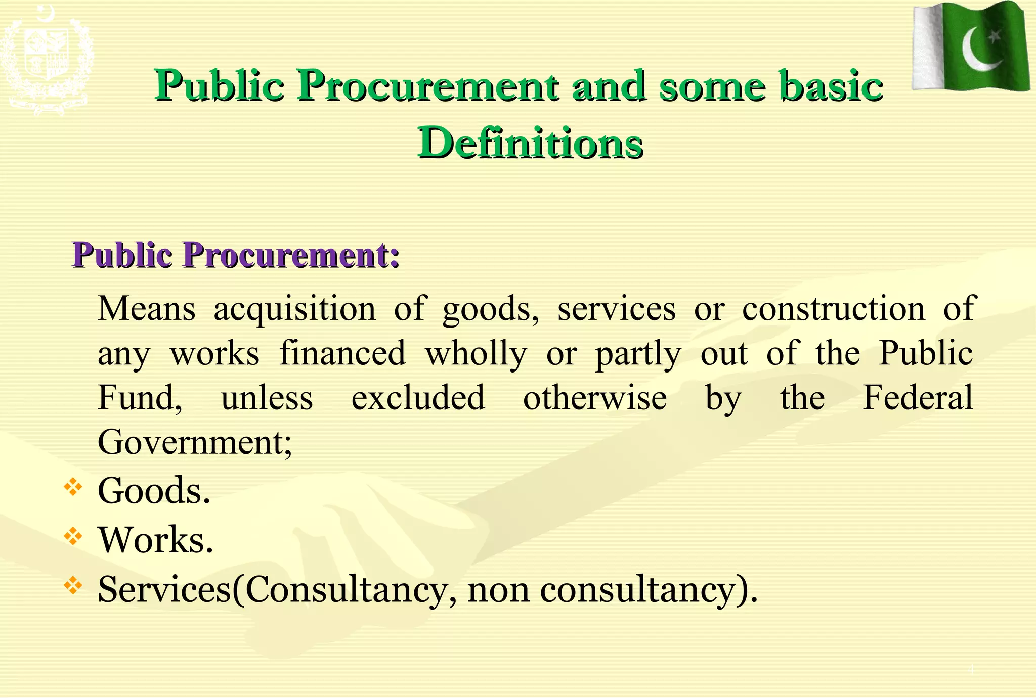 PUBLIC PROCUREMENT REGIME & AN OVERVIEW OF PUBLIC PROCUREMENT RULES ...
