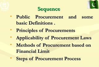 PUBLIC PROCUREMENT REGIME & AN OVERVIEW OF PUBLIC PROCUREMENT RULES ...