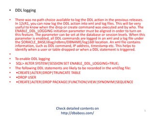 Presentation day2 oracle12c | PPT
