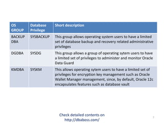 Presentation day2 oracle12c | PPT