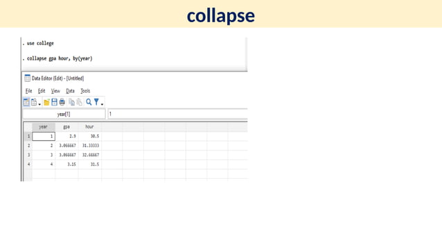 Presentation on contract.collapse command | PPT