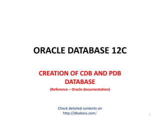 Presentation day4 oracle12c | PPT