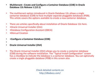 Presentation day4 oracle12c | PPT