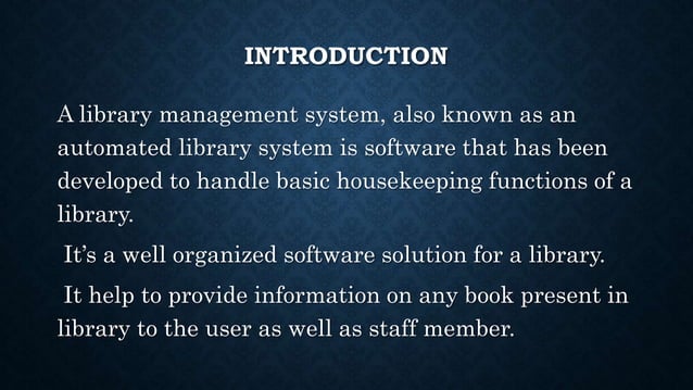 Presentation Library Management System Pptx Databases Computer