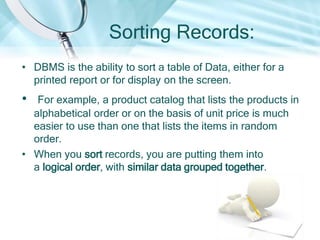 Presentation DBMS (1) | PPT