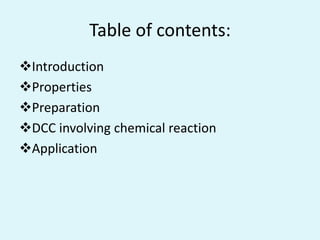 Dicyclohexylcarbodiimide | PPTX