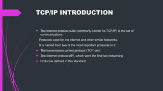 Presentation on TCP\IP protocols | PPTX | Internet | Computing