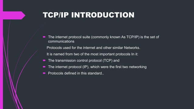 Presentation on TCP\IP protocols | PPTX