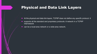 Presentation on TCP\IP protocols | PPTX | Internet | Computing