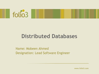 Distributed Database Management System(DDMS) | PPT