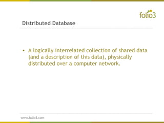 Distributed Database Management System(DDMS) | PPT