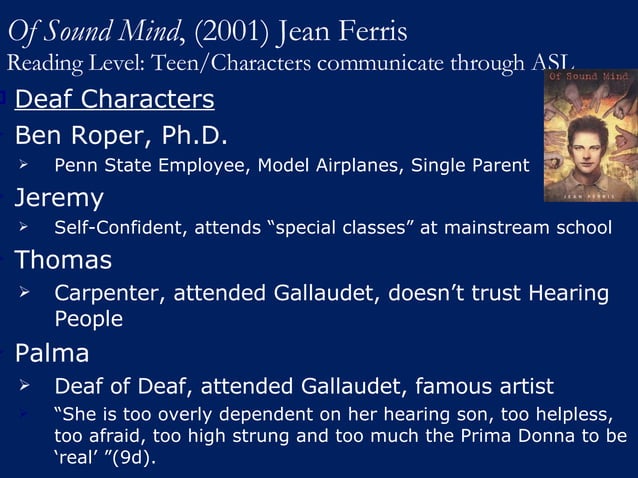 The Importance of Including Adolescent Literature with Deaf Characters ...