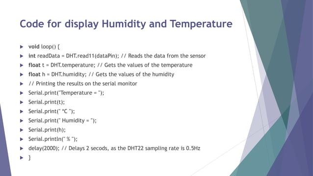 Humidity and Temperature Measurement Using Arduino | PPTX | Weather ...