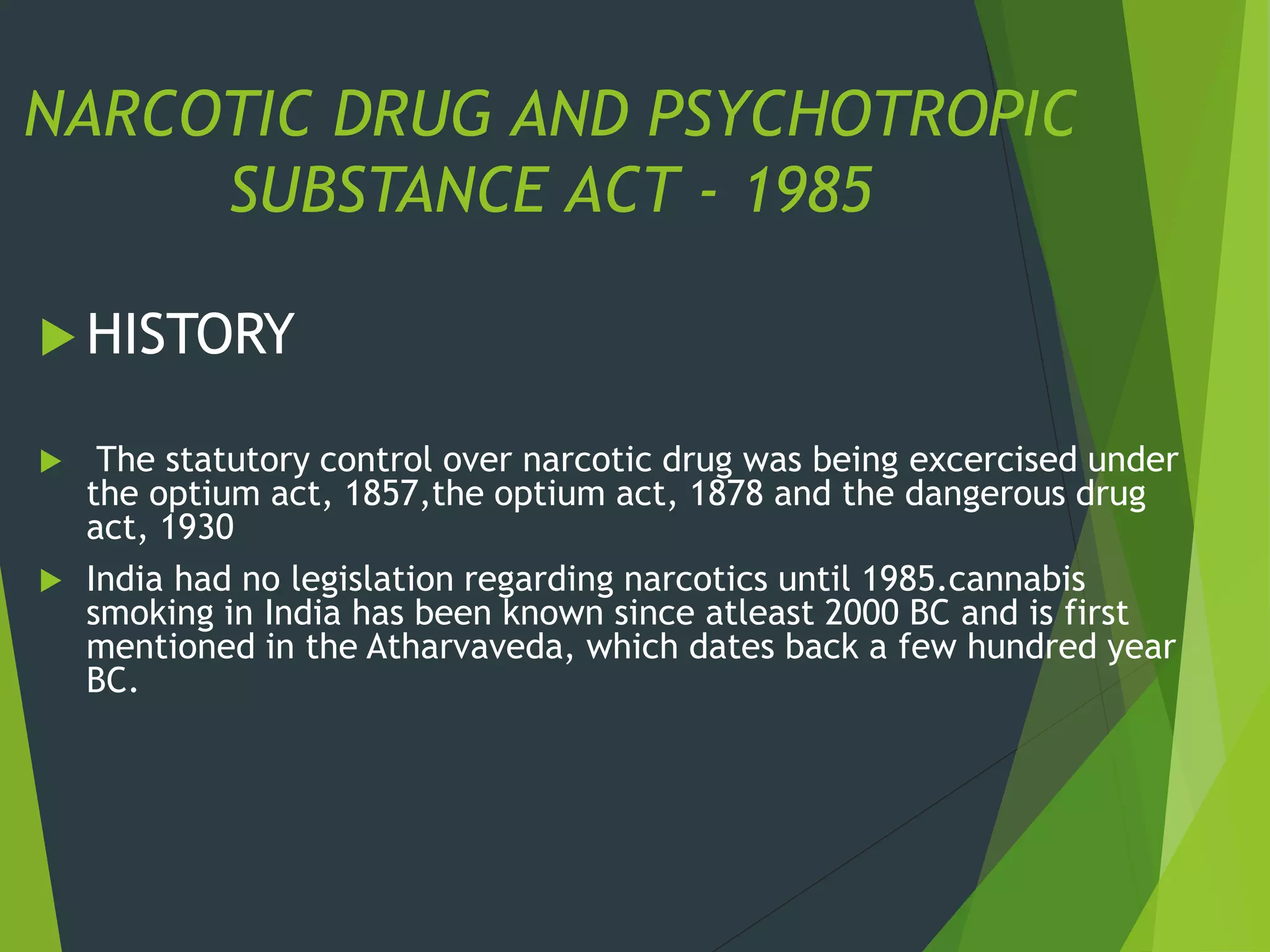 NARCOTIC DRUG AND PSYCHOTROPIC SUBSTANCE ACT 1985 AND RULES | PDF
