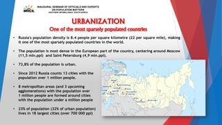 Demographic transition and post-transition challenges in the Russian ...