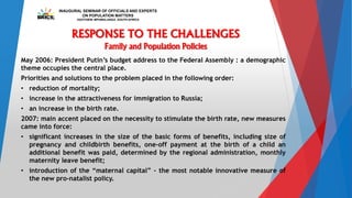 Demographic transition and post-transition challenges in the Russian ...