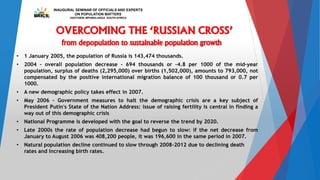 Demographic transition and post-transition challenges in the Russian ...