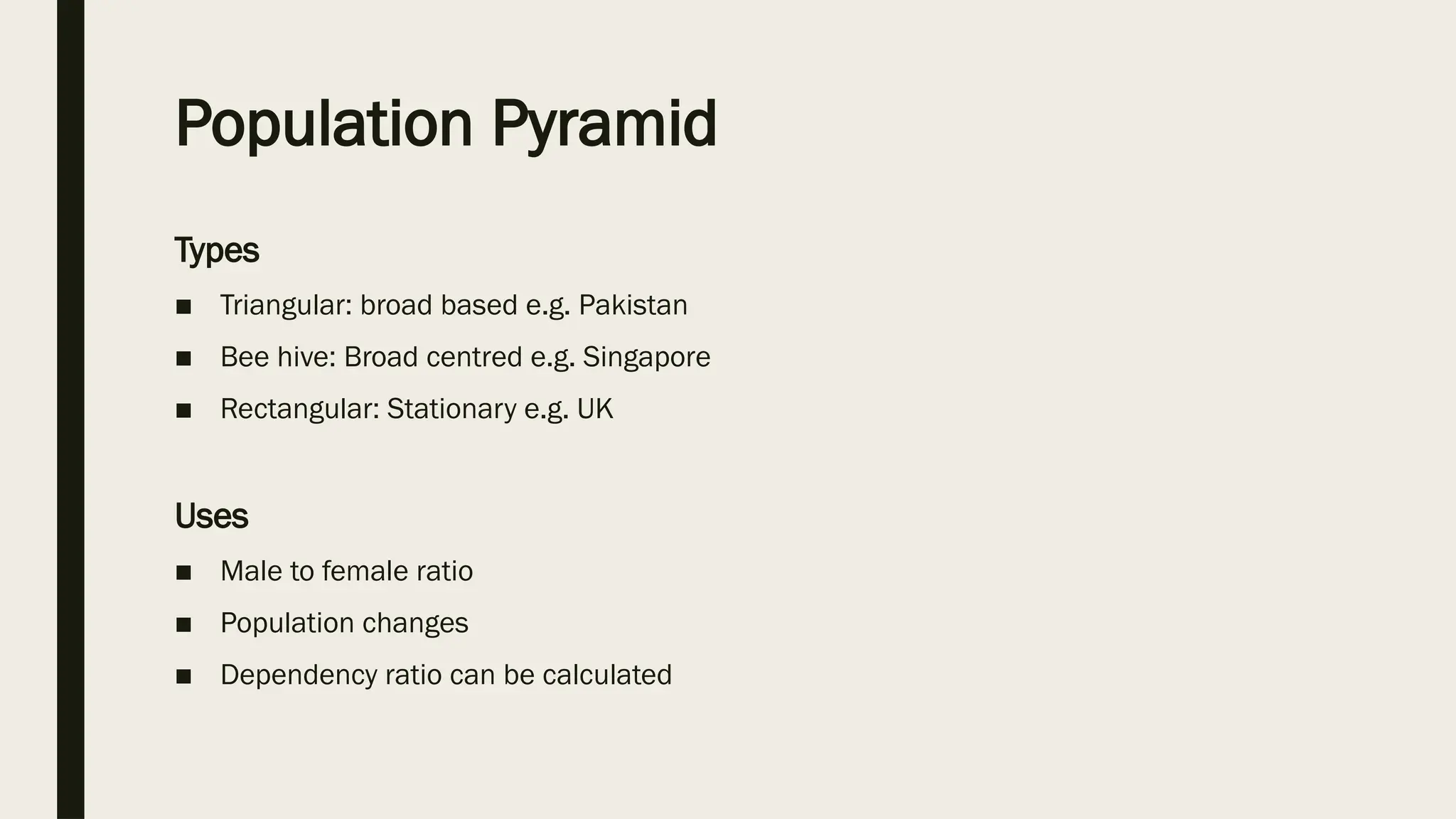 Study of demographics and population pyramid | PPTX