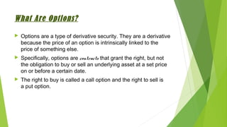 Derivative - Options | PPT