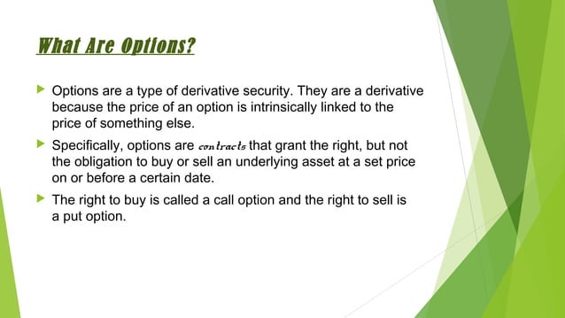 Derivative - Options | PPT