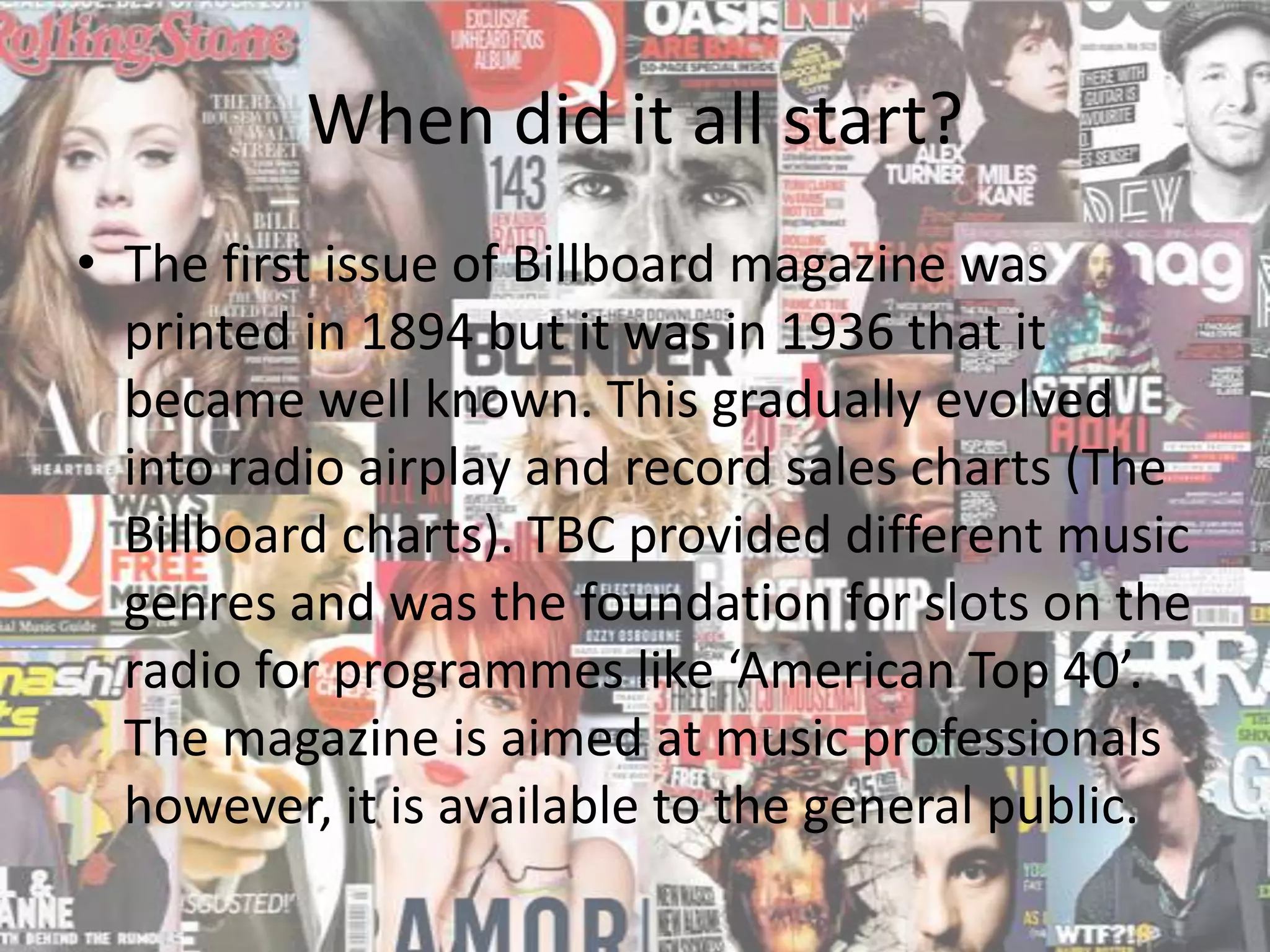 The History of Music Magazines | PPTX