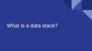 Data Engineer's Lunch #85: Designing a Modern Data Stack | PPT