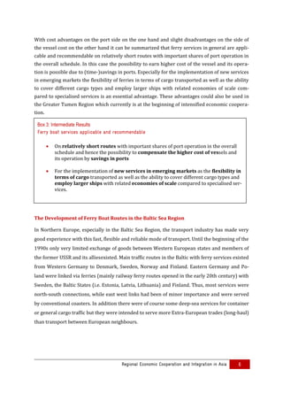 Development of Ferry Boat Routes in Northeast Asia Utilizing European ...
