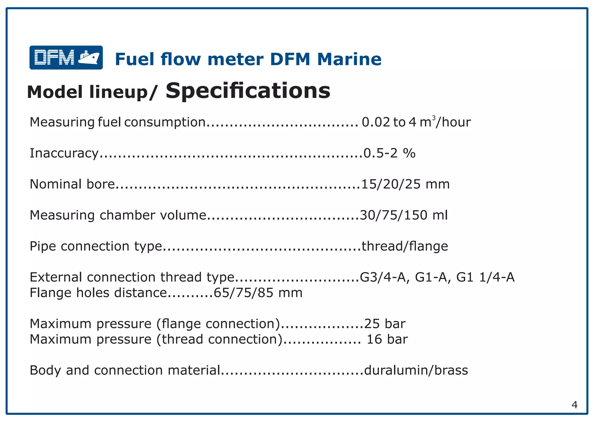 DFM Marine Fuel flow meter | PDF