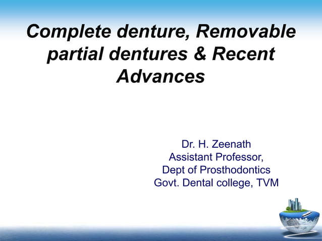 Complete denture 1.ppt | Oral care | Personal Care