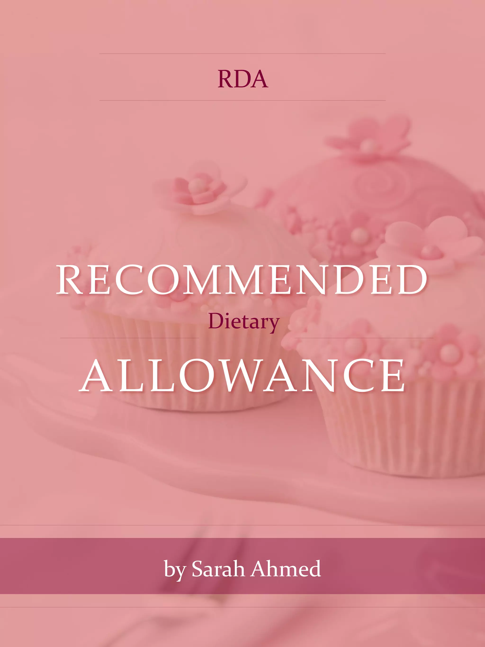 RDA recommended dietary allowance | PDF | Parenting Babies and Toddlers ...