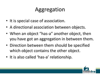 Difference between association, aggregation and composition | PPTX