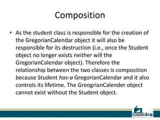 Difference between association, aggregation and composition | PPTX