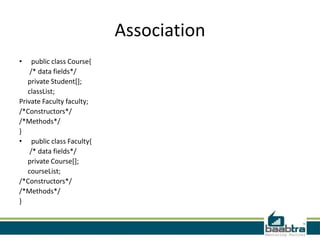 Difference between association, aggregation and composition | PPTX