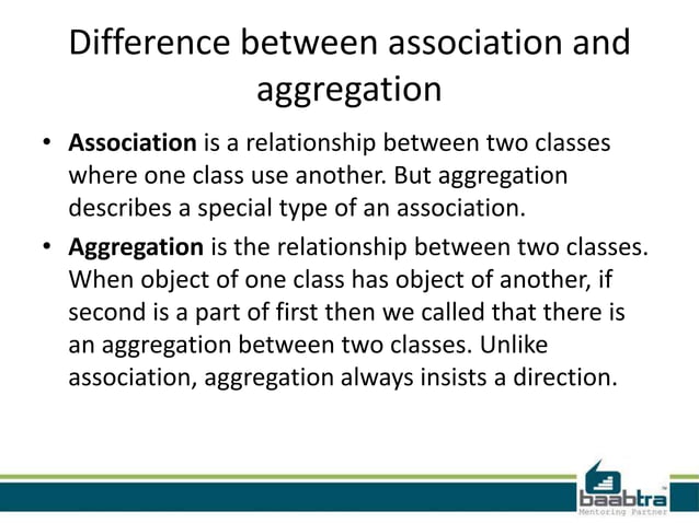 Difference between association, aggregation and composition | PPTX | Programming Languages ...