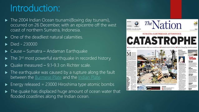 The Indian Ocean Tsunami, 2004 | PPTX