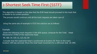 Disk Scheduling Algorithms | PPTX