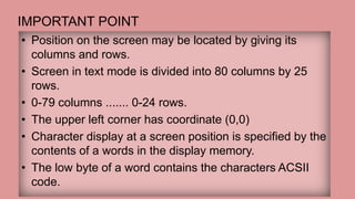 Text Mode Programming in Assembly | PPTX