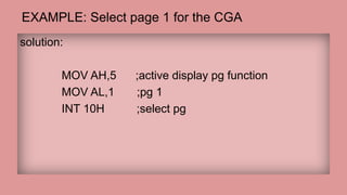 Text Mode Programming in Assembly | PPTX