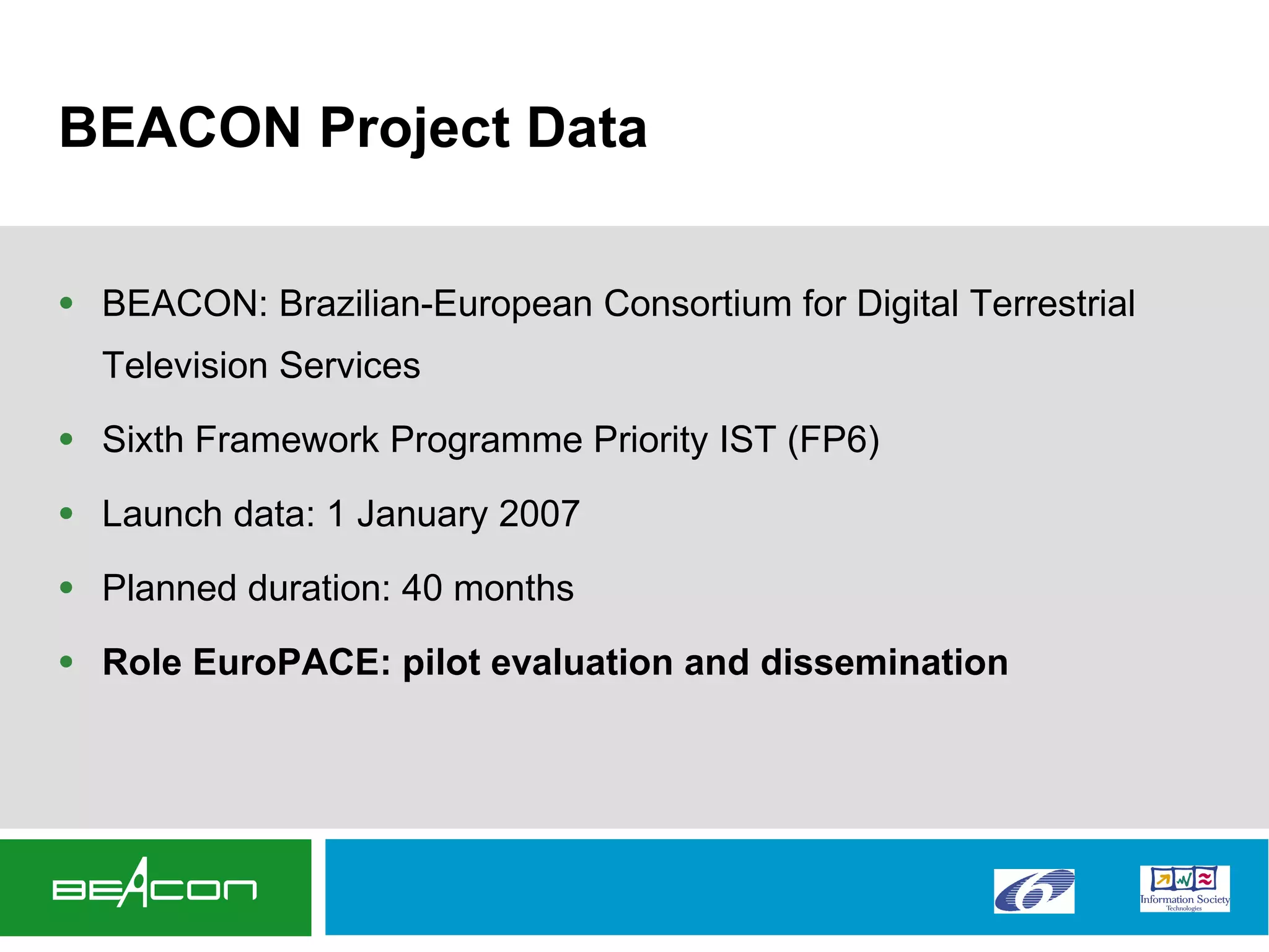 BEACON: Can Digital Terrestrial Television lead to an inclusive society? | PPT