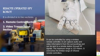 Remote Operated Spy Robot Circuit | PPTX | Consumer Electronics ...