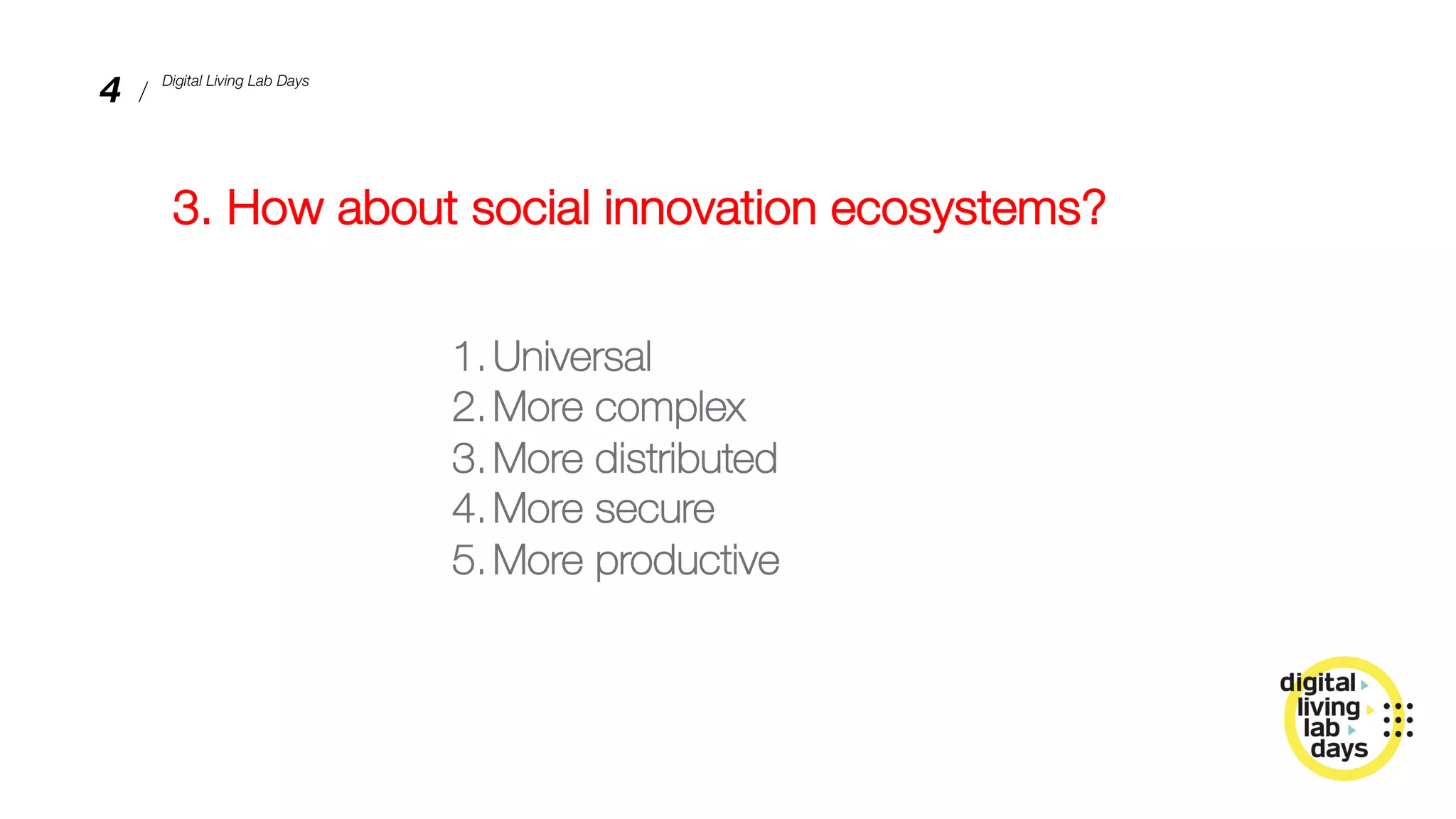Living Labs, Social Innovation ecosystems and collaborations | PPT