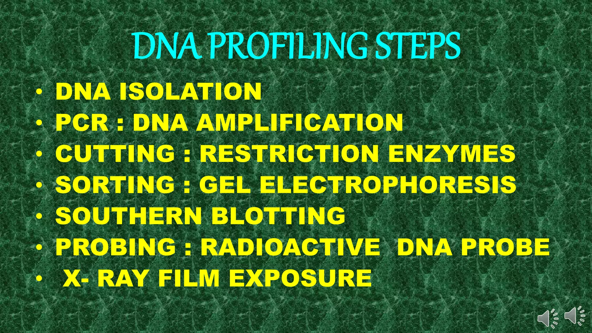 Molecular Basis of Inheritance : DNA Profiling : Brief History and ...