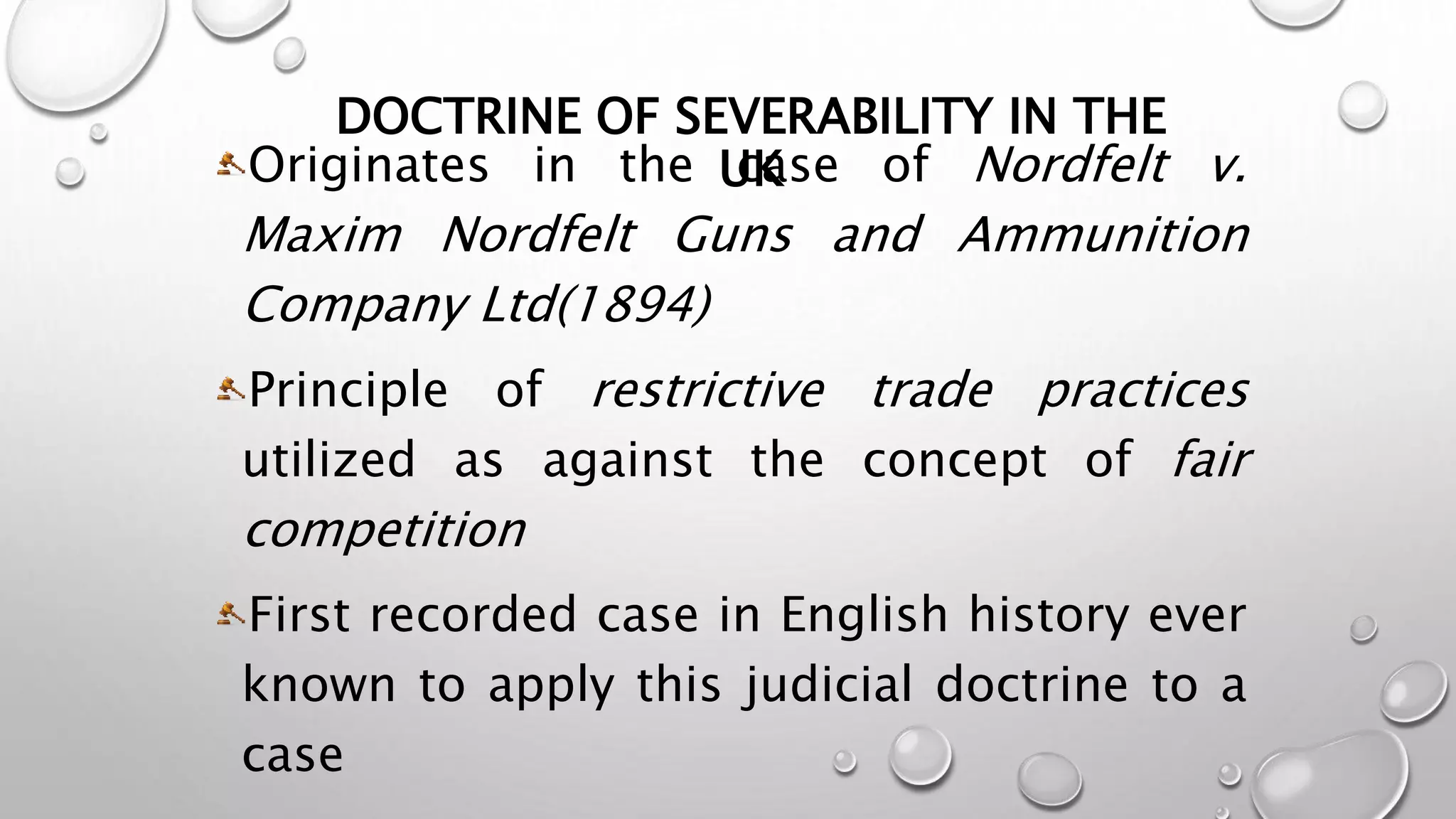 Presentation on Doctrine of Severability | PPTX