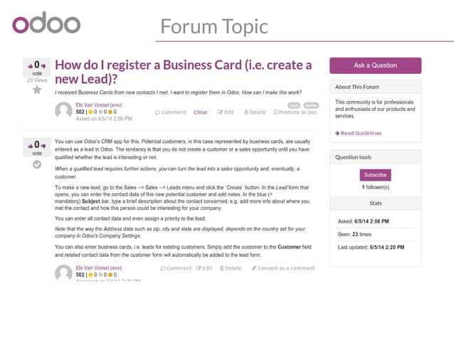 Odoo - Presentation documentation v8 | PDF