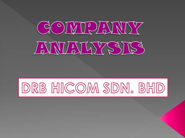 Company analysis (DRB HICOM SDN. BHD) | PPTX