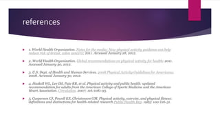 Presentation on overall physical activity benefits | PPTX