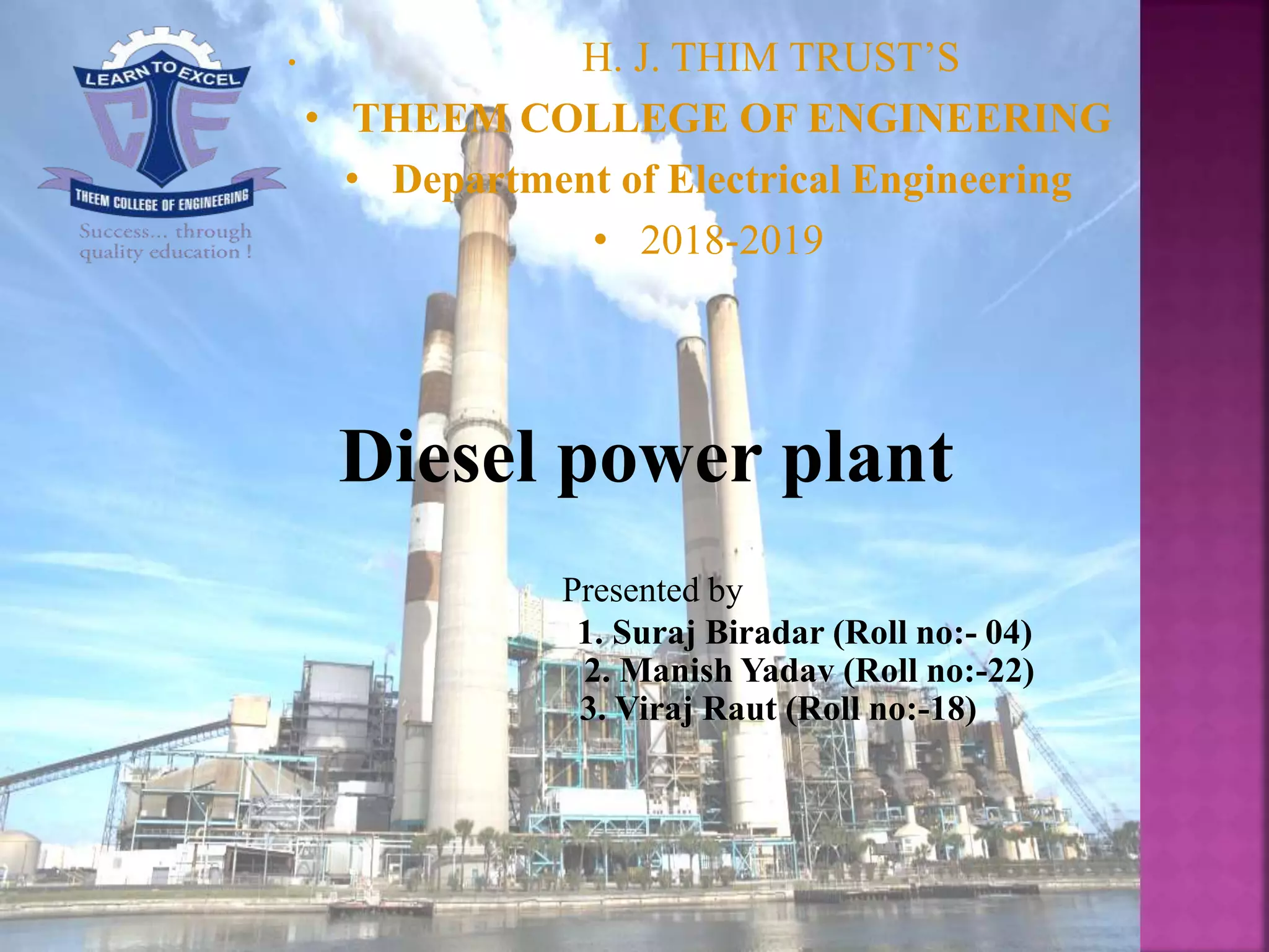 Diesel power plant | PPTX | Science