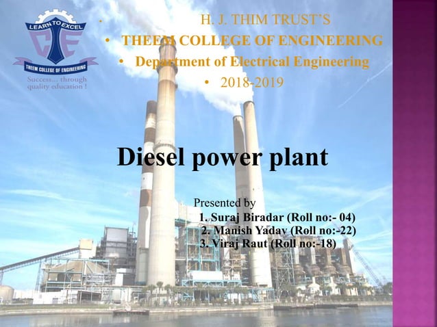 Diesel power plant | PPTX | Science