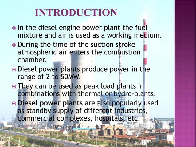 Diesel power plant | PPTX | Science